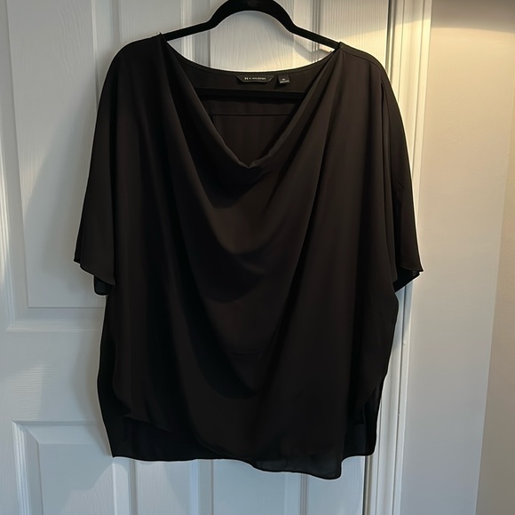 H by Halston | Tops | H By Halston Xl Cowl Neck Black Top | Poshmark